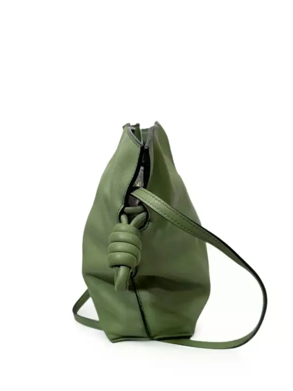 Loewe 1980s Flamenco Knotted Shoulder Bag - Green