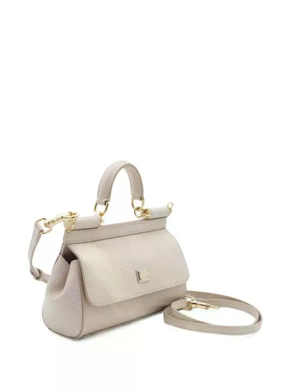 Dolce & Gabbana Mini Sicily Handbag In Dauphine Calfskin - Pink