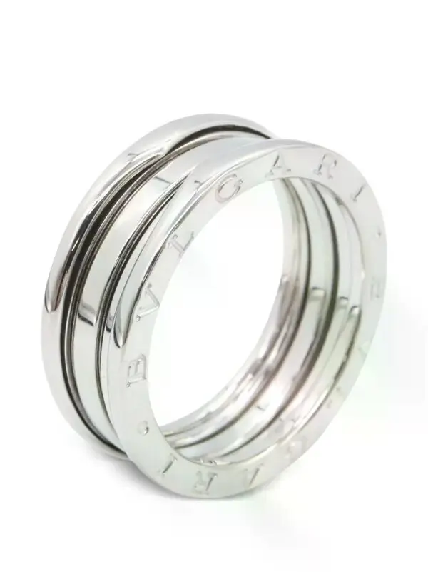 BVLGARI 18k White Gold B.zero1 Three-band Ring - Silver