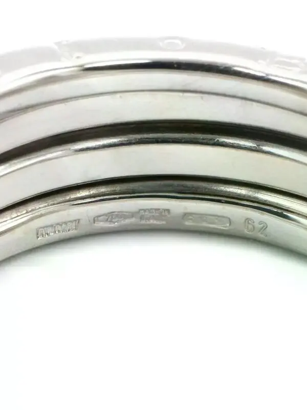 BVLGARI 18k White Gold B.zero1 Three-band Ring - Silver