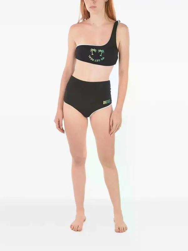 DIESEL® Logo-print High-waisted Bikini Bottom