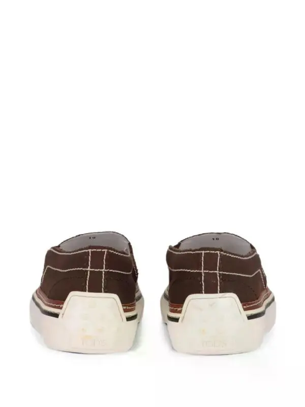 TOD'S Contrast Stitch Gommino Loafers