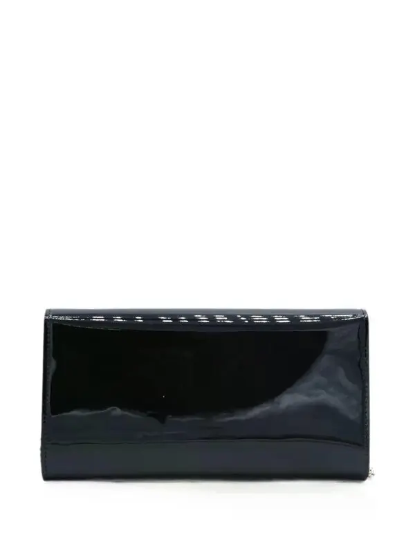JIMMY CHOO Emmie Patent Leather Clutch Bag - Black