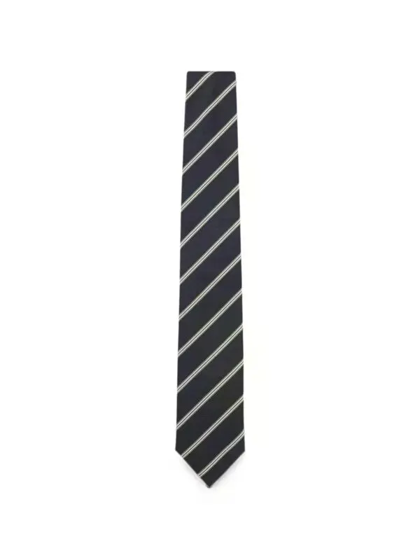 BOSS Diagonal-stripe Silk Tie - Green