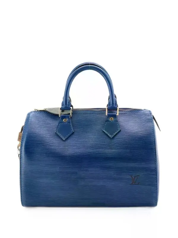LOUIS VUITTON Speedy Handbag Epi Leather 25 Satchel - Blue