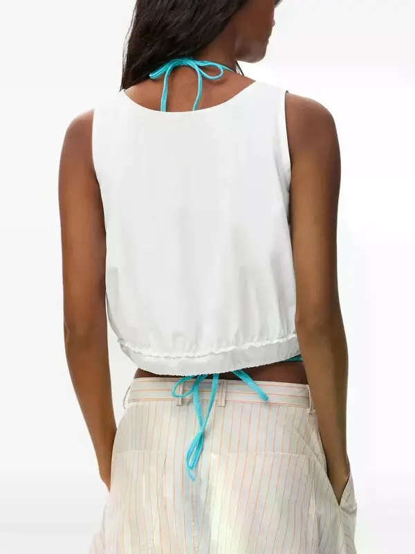 Loewe Anagram Embroidered Drawstring Tank Top - White