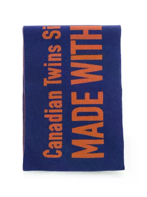 Dsquared2 Embroidered Logo-print Scarf - Blue