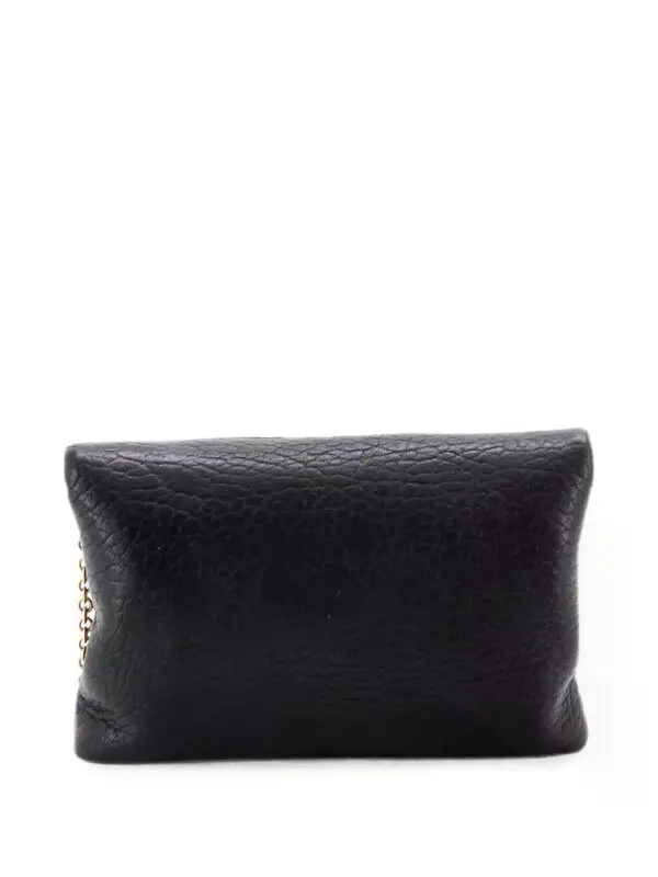 Saint Laurent Cassandra Pouch On Chain Leather Small Crossbody Bag - Black