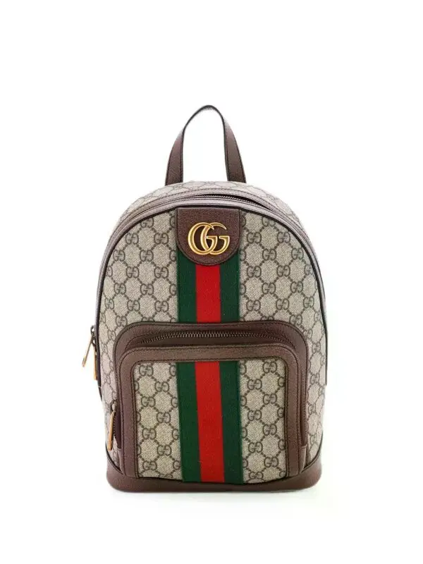 Gucci Ophidia Gg Coated Canvas And Leather Small Backpack
