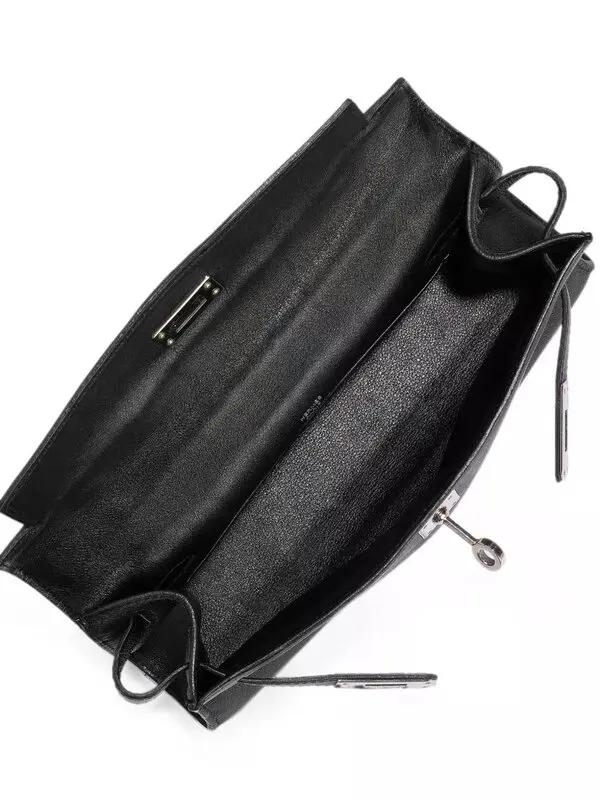 Hermès Kelly Pochette Leather Tote Bag - Black