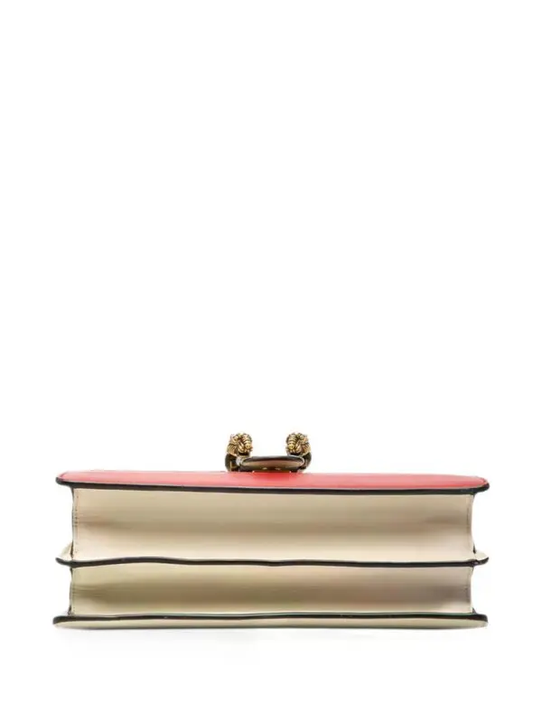 Gucci Leather Bamboo Dionysus Web Satchel - White