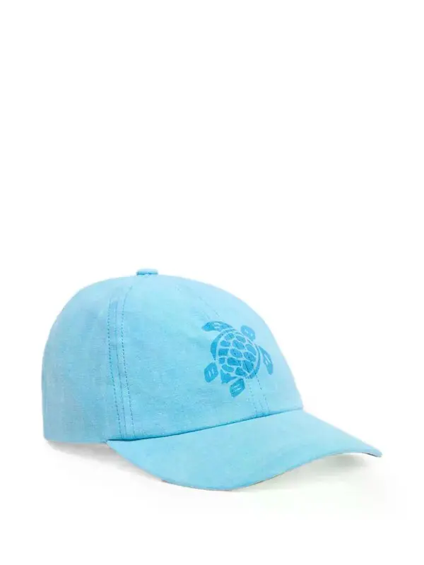 Vilebrequin Turtle Print Linen Baseball Cap