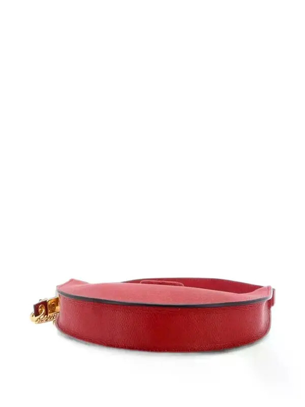 Valentino Garavani Vlogo Leather Mini Hobo Bag - Red