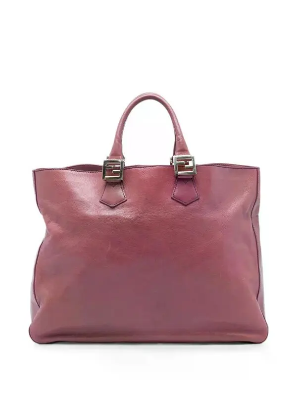 Fendi Large Leather Tote Bag - Pink