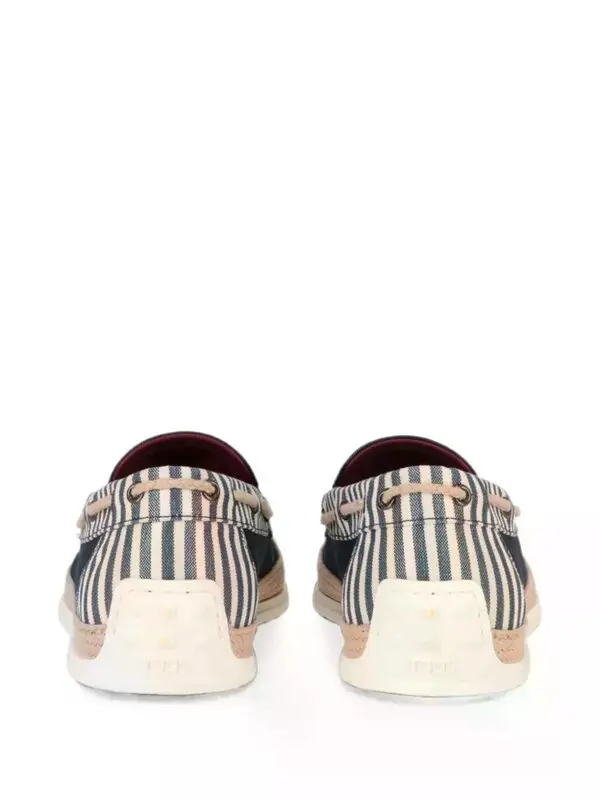 TOD'S Striped Loafers With Tassel Detail