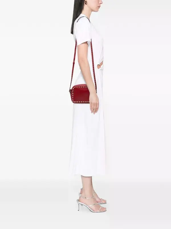 Valentino Garavani Rockstud Leather Camera Bag - Red