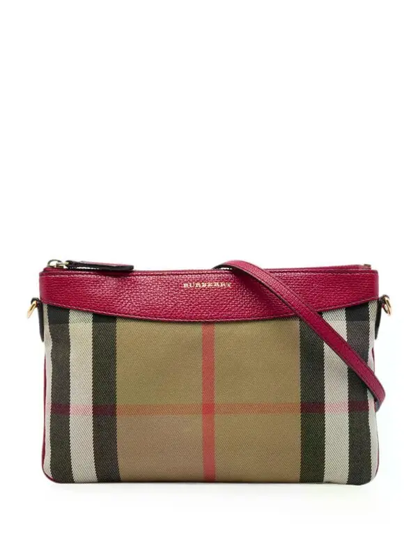 Burberry House Check Canvas Derby Peyton Crossbody Bag