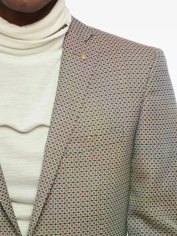 Corneliani Geometric-pattern Single-breasted Blazer