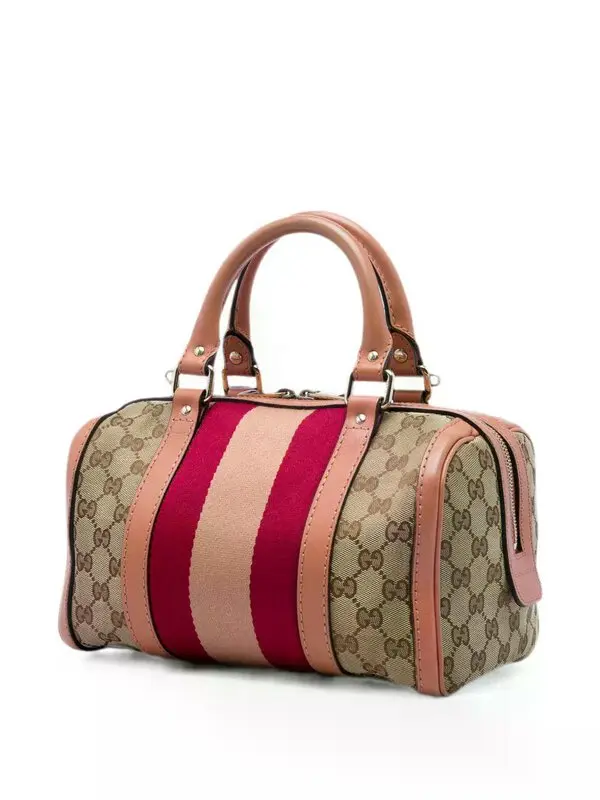 Gucci Gg Canvas Web Joy Boston Bag Satchel - Neutrals