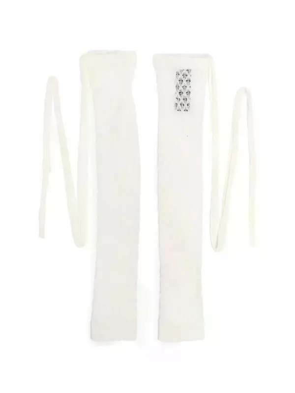ANN DEMEULEMEESTER Ajoure-knit Leg Warmers - White