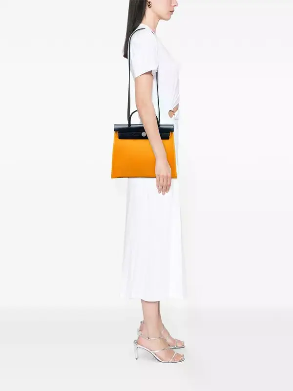 Hermès Toile Verso Herbag Zip 31 Satchel - Yellow