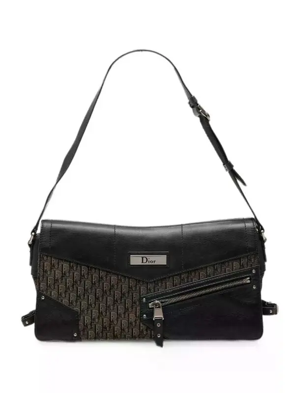 Dior 2003 Diorissimo Trotter Canvas Street Chic Shoulder Bag - Black