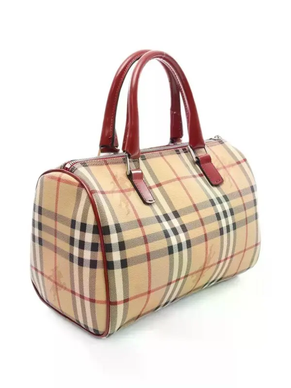 Burberry Haymarket Check Bowling Tote Bag
