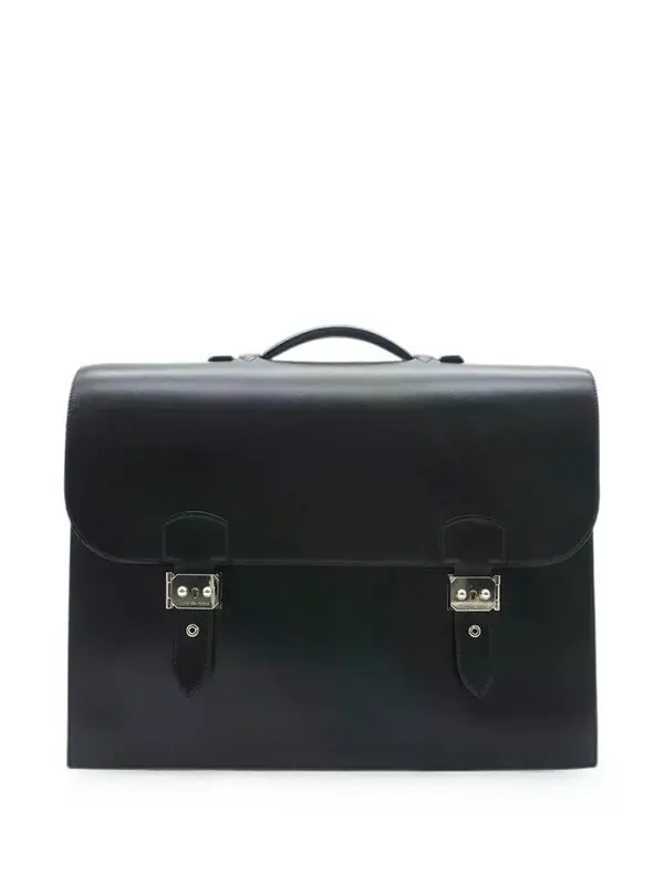 Hermès 2005 Box Calf Sac A Depeches 41 Business Bag - Black