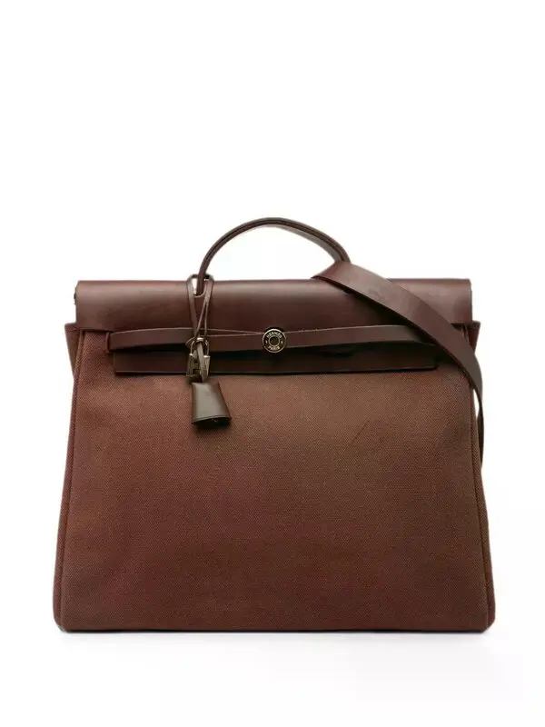 Hermès 2002 Toile Herbag Gm Satchel