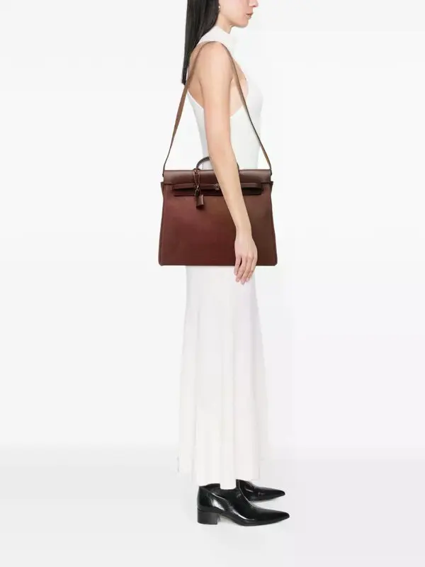 Hermès 2002 Toile Herbag Gm Satchel
