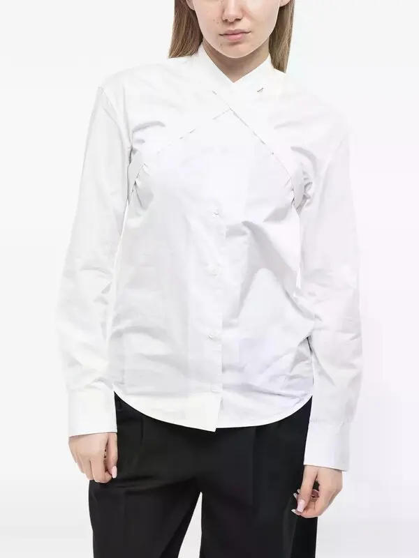 Off-White Crossbelt Poplin Blouse - White