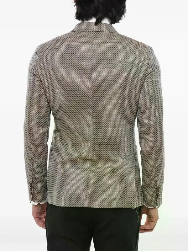 Corneliani Geometric-pattern Wool Blazer