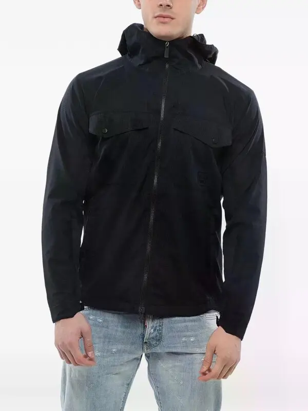 Woolrich Mesh Hooded Grid-texture Jacket
