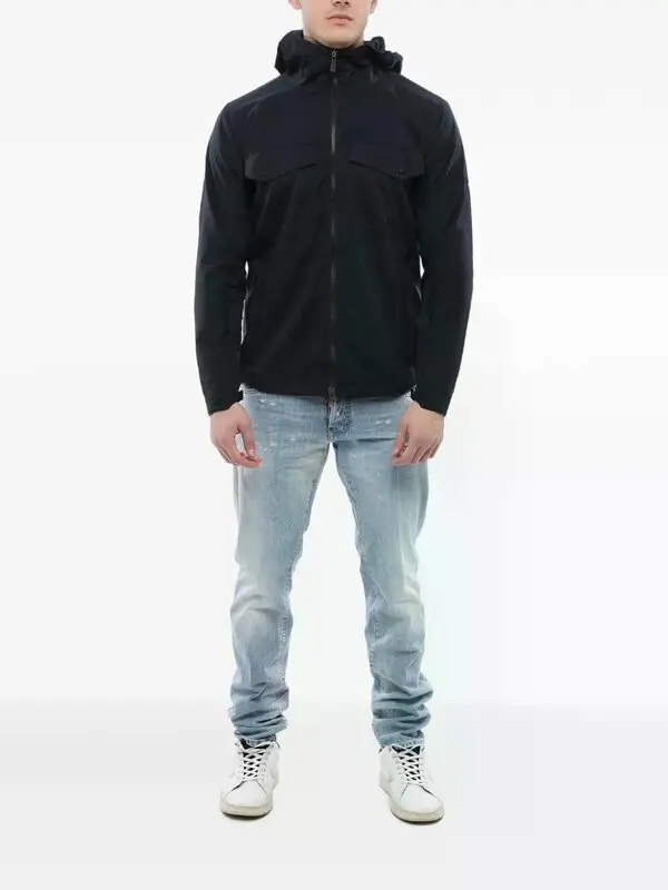 Woolrich Mesh Hooded Grid-texture Jacket