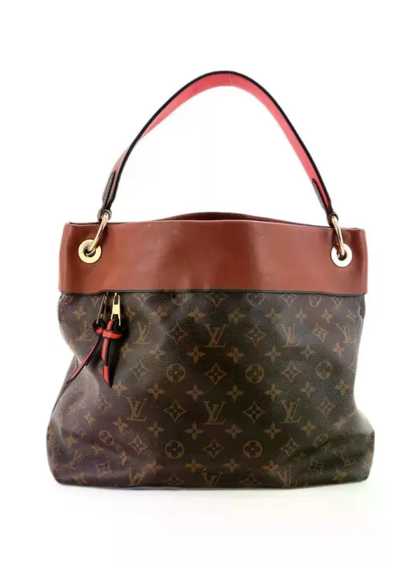 LOUIS VUITTON Tuileries Monogram Canvas Leather Hobo Bag