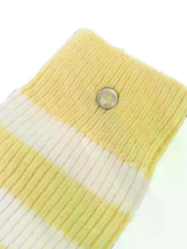 GOD'S TRUE CASHMERE Striped Ribbed-knit Socks
