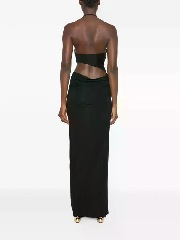 Cult Gaia Macie Bead-embellished Cut-out Maxi Dress