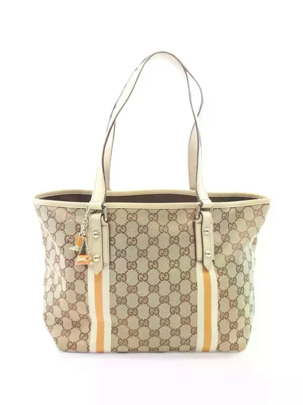Gucci 2000s Gg Canvas Sherry Line Tote Bag