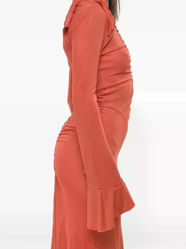 Victoria Beckham Cut-out Asymmetric Ruched Maxi Dress