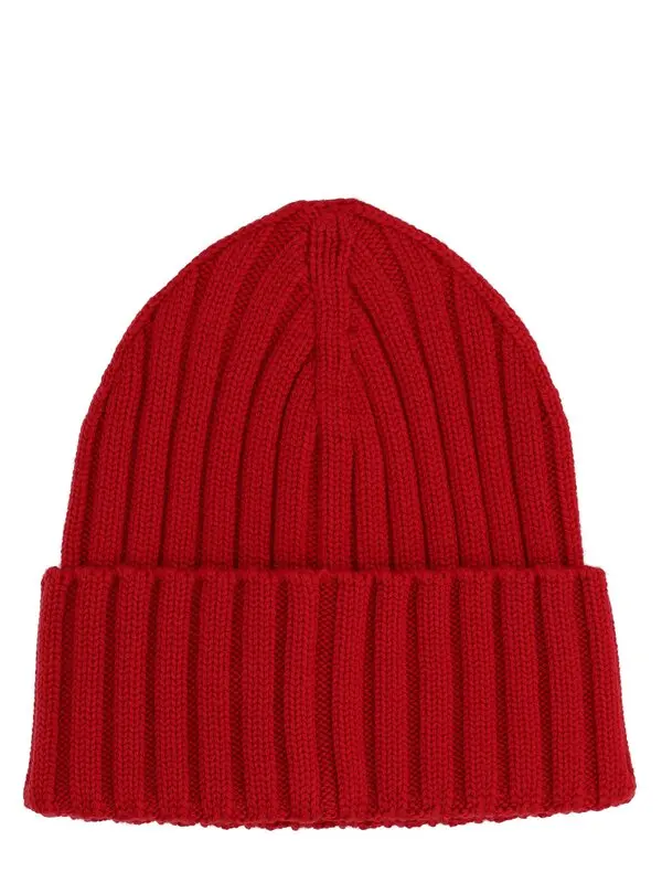 Moncler Ribbed Logo Patch Beanie
