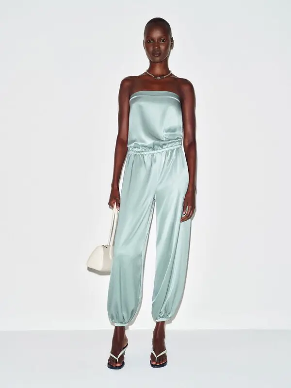 REFORMATION Trista Satin Jumpsuit