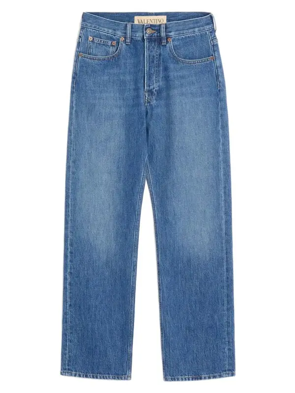 Valentino Garavani Denim Trousers, Regular Fit, Five-pocket Style - Blu
