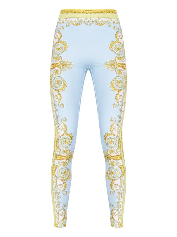 Versace Spring Baroque Print Elastic Waist Trousers