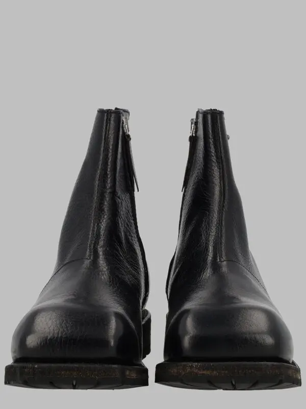 Our Legacy Leather Zip Ankle Boots - Black