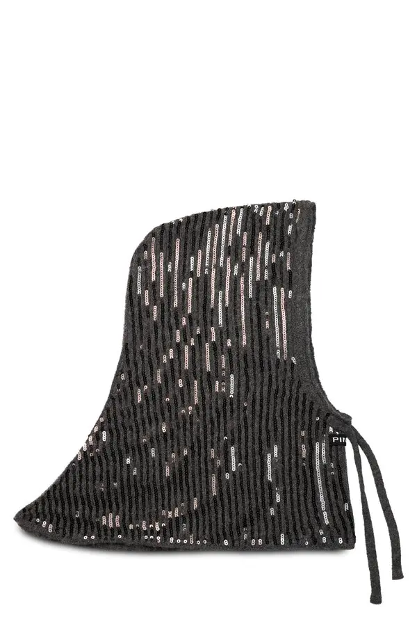 Pinko Sequined Hood - Black