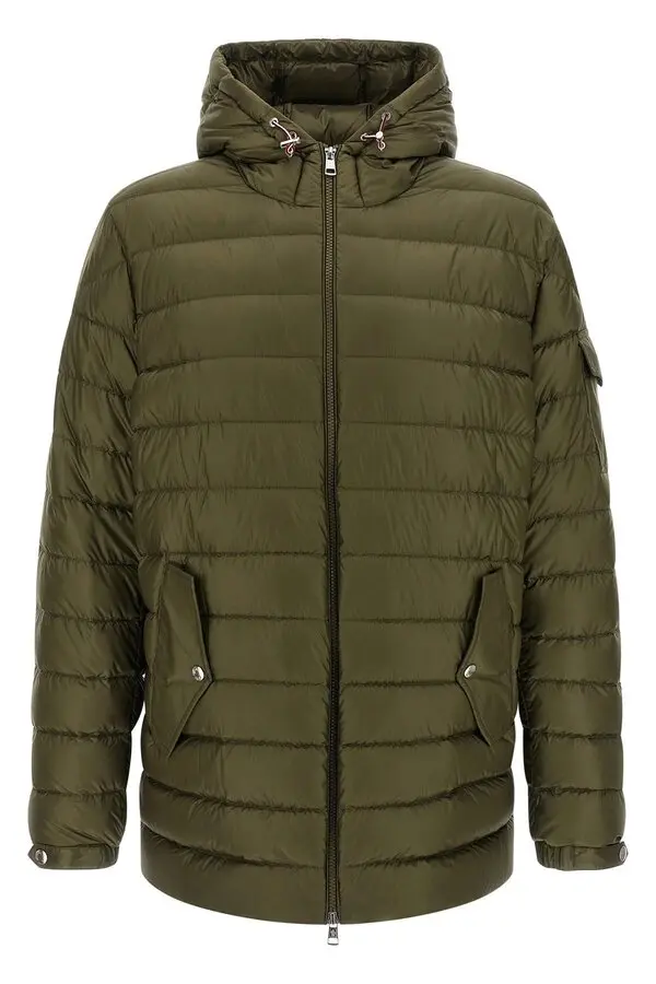 Moncler Quilted Down Jacket With Adjustable Hood