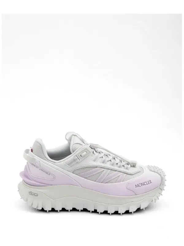 Moncler Lace-up Mesh Sneakers With Tpu Spoiler And Carbon Fiber Detail - Lilla