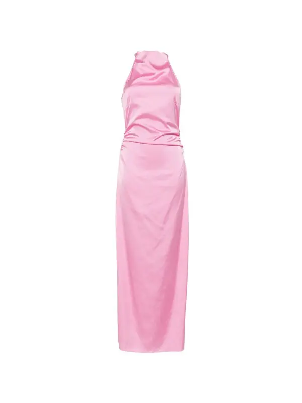 ROTATE BY BIRGER CHRISTENSEN High-neck Gathered Mini Dress - Rosa