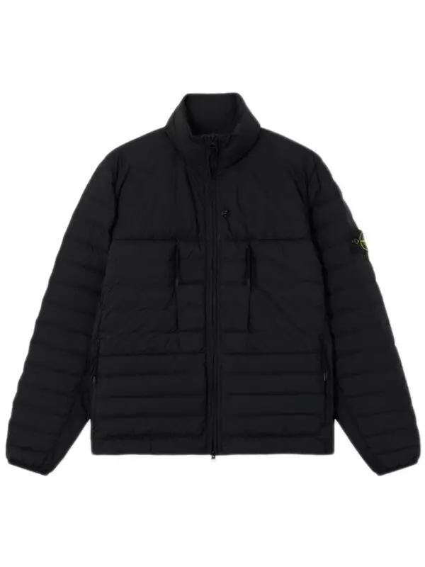 Stone Island Mini Standing Chest Pocket Jacket With Invisible Zips - Nero