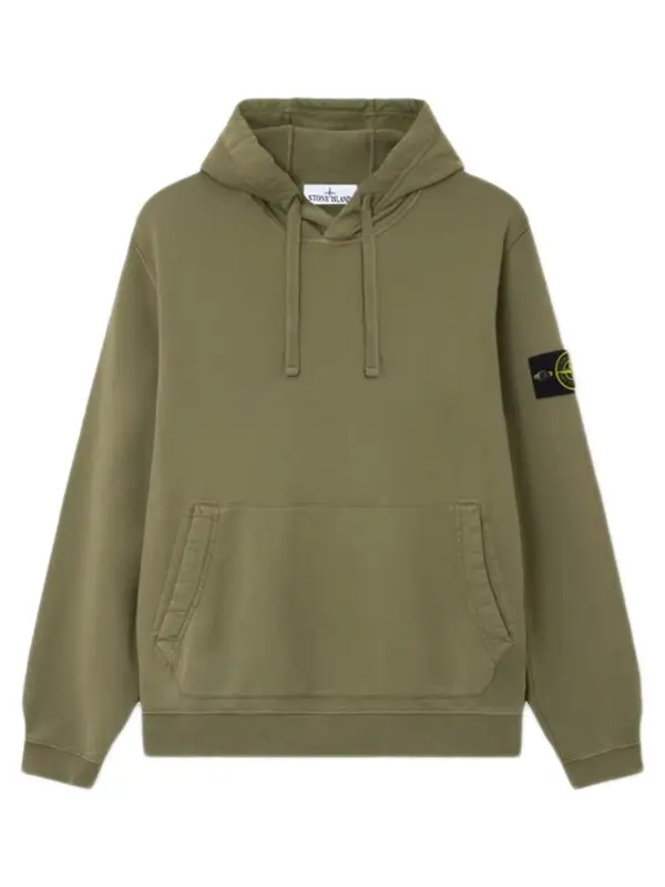 Stone Island Drawstring Hood Sweatshirt With Pouch Pocket